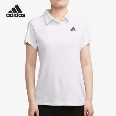 Adidas/阿迪达斯正品当季新款女子翻领休闲运动短袖POLO衫GL5804