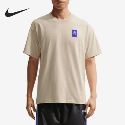 Nike/耐克正品SwoshSwosh新款男米白蓝色短袖T恤IH1158-229