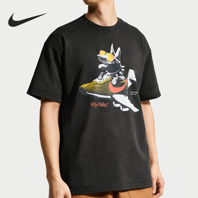 Nike/耐克正品夏季男士宽松印花圆领日常休闲T恤IR7585-010