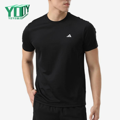 Adidas/阿迪达斯正品2025年男士运动休闲经典透气短袖T恤KC3741