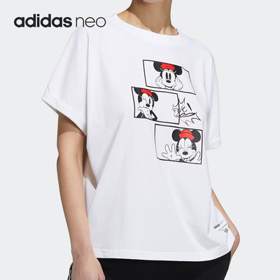 阿迪达斯女士运动短袖