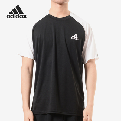 Adidas/阿迪达斯正品男子宽松透气网球运动圆领短袖T恤DU0873