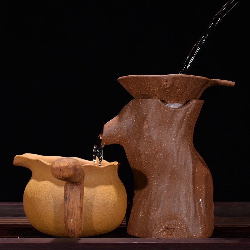 宜兴精品手工紫砂茶漏茶滤网架z茶叶过滤器茶具配件树叶树桩滤茶