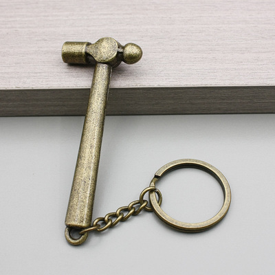 青古链金属小锤子挂件实心迷你锤铁锤工具敲打锤玩具圆头锤钥匙扣
