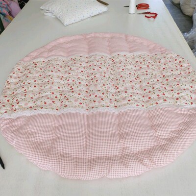 定做纯棉花圆形椭圆形婴儿垫被小垫子床垫榻榻米垫子特出形状定做