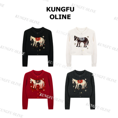 【小马开衫毛衣】】KS56-50秋冬圆领秋冬衣百搭休闲短款上衣