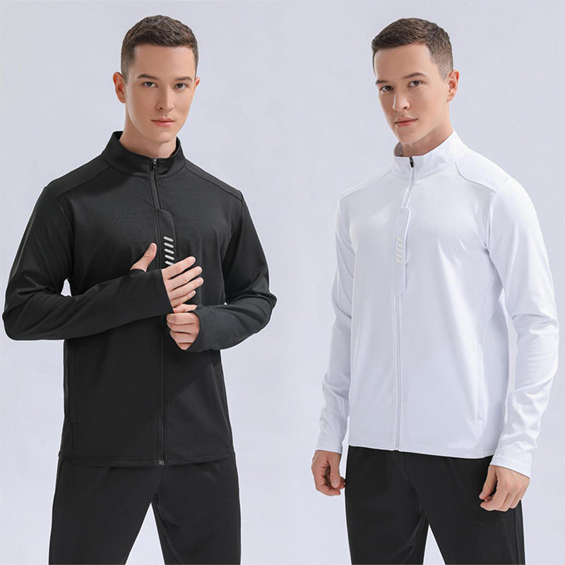 春夏跑步暴汗服体育生篮球训练服骑行防风速干健身运动长袖外套男