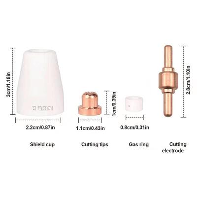 温州40A/PT31等离子切割配件LG40电极喷嘴分流器保护嘴150PCS