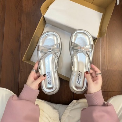 仙女风拖鞋女夏外穿增高