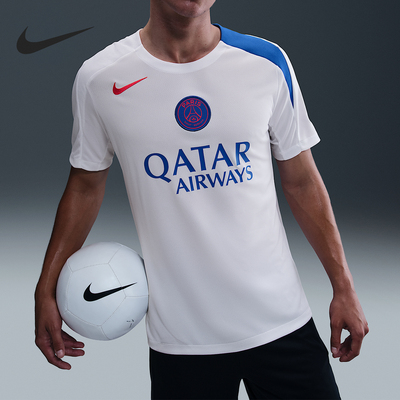 Nike/耐克正品Dri-FIT男士足球运动训练透气短袖HM3345-101