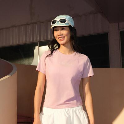 李宁正品健身系列女子速干舒适抗菌简约圆领运动短袖T恤ATSV264