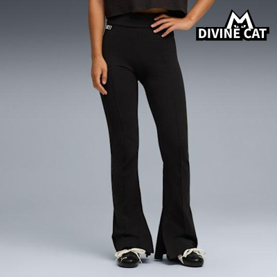 Puma/彪马正品2025秋季款女士修身经典开衩喇叭运动长裤635156-01