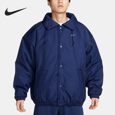 Nike/耐克正品Solo Swoosh男士保暖宽松棉服外套FB7853-410