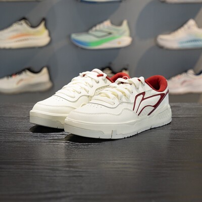 李宁正品COMMON 80s男子减震耐磨透气运动休闲低帮板鞋AGCW013-1