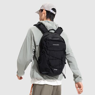 李宁正品CF溯男女同款时尚运动休闲大容量拉链双肩背包ABDV335