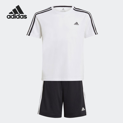 Adidas/阿迪达斯正品当季短袖运动两件套装男子大小童 GN1492