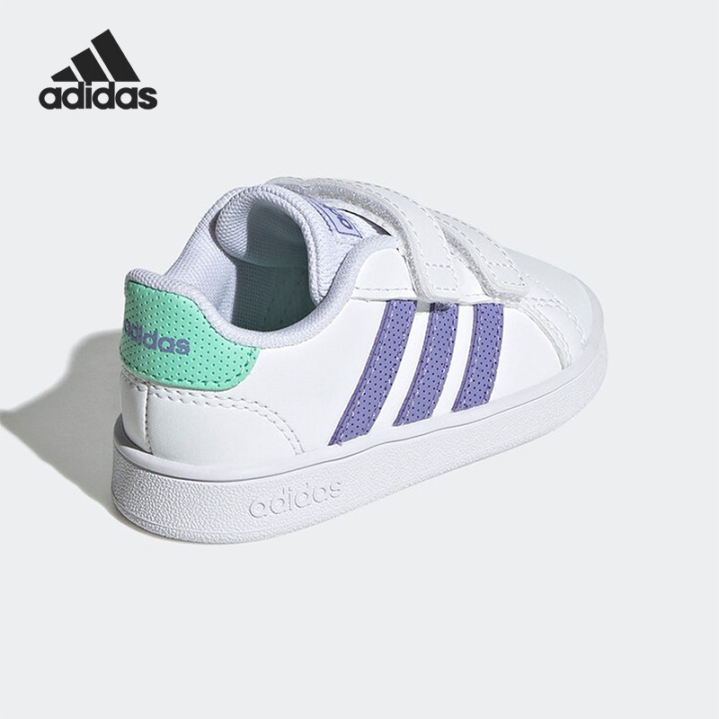 Adidas/阿迪达斯正品Grand Court婴童耐磨运动休闲板鞋GX5752