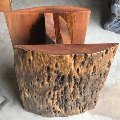 实木大板桌腿支架奥坎皮三脚YUM架茶桌书桌腿支架树办公桌支脚撑