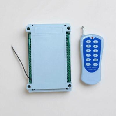 12-4V2宽1习2路315M遥688控开关智能学型R压F无线遥控开关