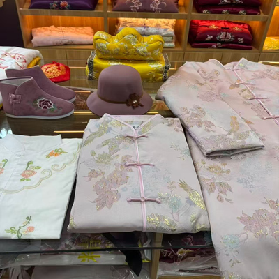 添寿服女高档提花寿衣全套配齐