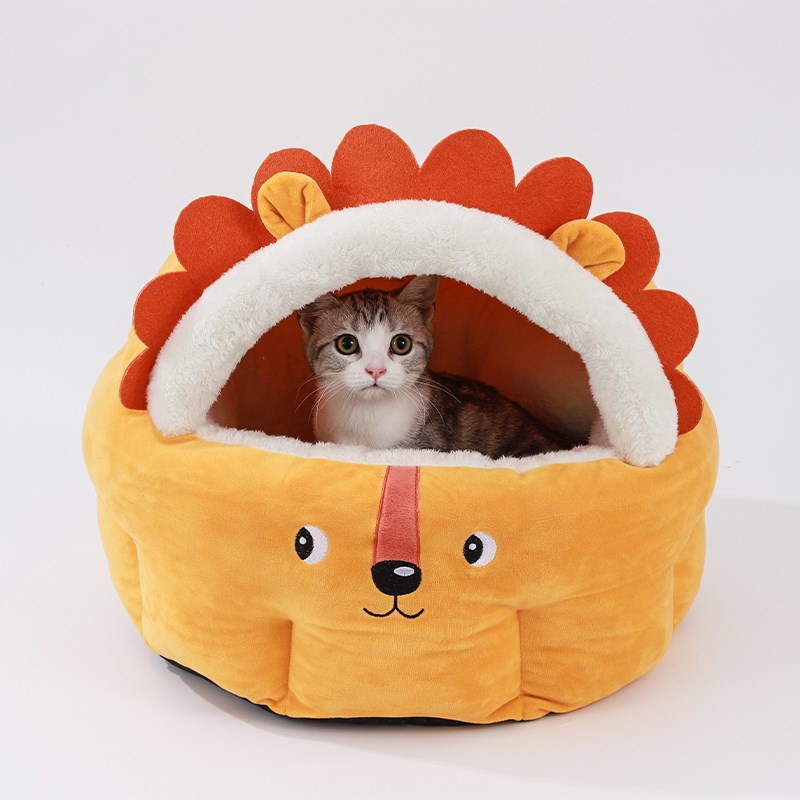猫窝四季通用冬季保暖屋半封闭式兔子窝狗窝垫子冬季用品