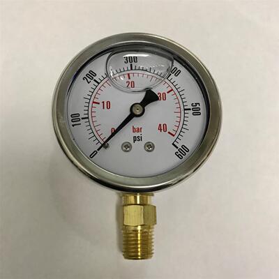 油压表 耐震压力表 直径61-68mm 压力40bar 600psi 螺纹npt1/4