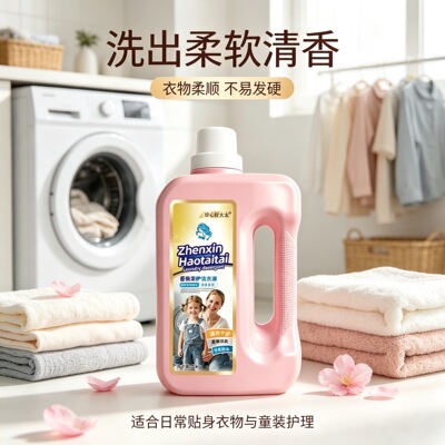 珍心好太太2000ml大桶洗衣液实惠装深层去污持久留香家用TD