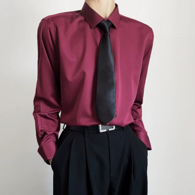 DKJK日系制服酒红色春秋冬长袖