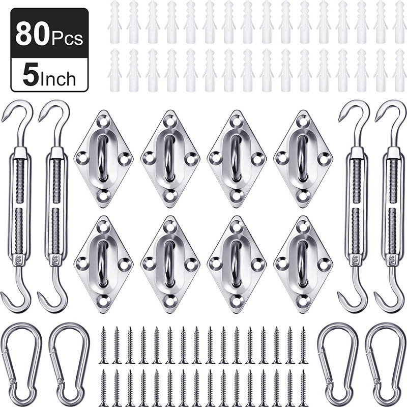 Shade accessories 304不锈钢遮阳配件菱形门扣花篮螺丝现货5mm