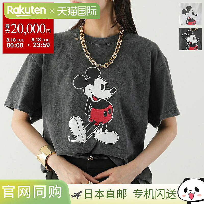 日本直邮GOODROCKSPEED Disney MICKEY MOUSE 女士短袖T恤 26FDS0