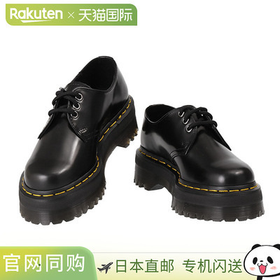 日本直邮Dr. Martens“1461 QUAD 3孔鞋”四孔男女鞋(黑色)255670