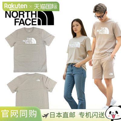 日本直邮The North Face 短袖T恤 NF0A8B6J 半圆顶标志印花 正面L