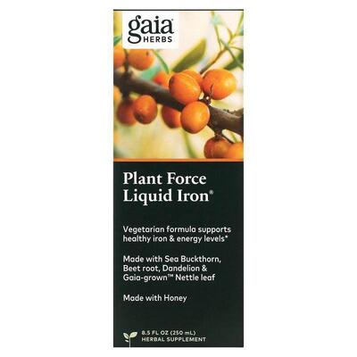 Gaia Herbs,Plant Force Liquid Iron，8.5 液量盎司（250 毫升）