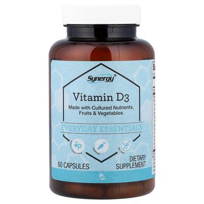 Vitacost,Synergy®, Vitamin D3, 60 Capsules