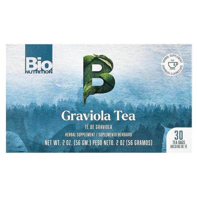Bio Nutrition,Graviola Tea, Caffeine Free, 30 Tea Bags, 2 oz