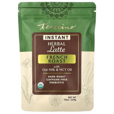 Teeccino,Instant Herbal Latte, French Roast, Dark Roast, Caf