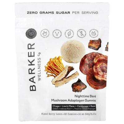 Barker Wellness Co,Nighttime Blend, Mushroom Adaptogen Gummi