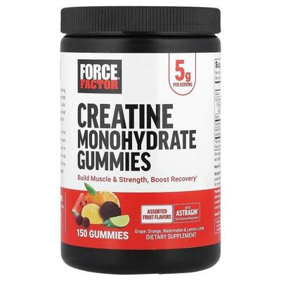 Force Factor,Creatine Monohydrate Gummies, Assorted Fruit, 1