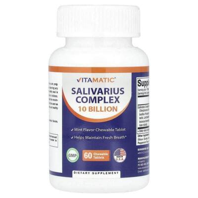 Vitamatic,Salivarius 复合物，100 亿，60 片咀嚼片