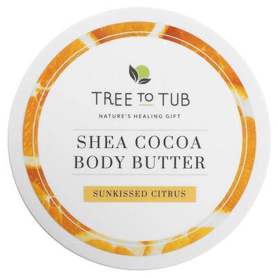 Tree to Tub,乳木果油身体黄油霜，补水适用于干性敏感肌肤，柑橘