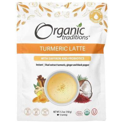 Organic Traditions 含有益生菌和番红花