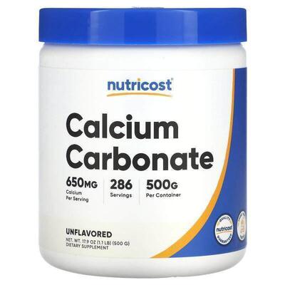 Nutricost,Calcium Carbonate, Unflavored, 1.1 lb (500 g)