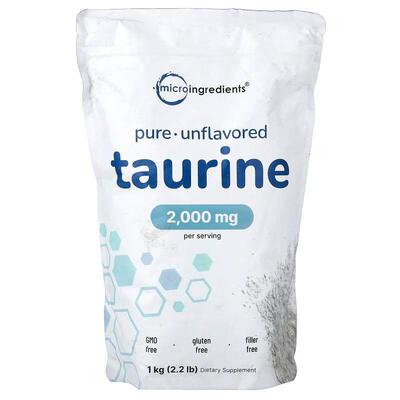 Micro Ingredients,Pure Taurine, Unflavored, 2.2 lb (1 kg)