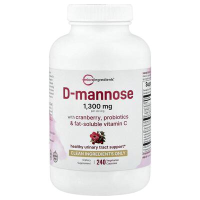 Micro Ingredients,D-Mannose With Cranberry, Probiotics & Fat