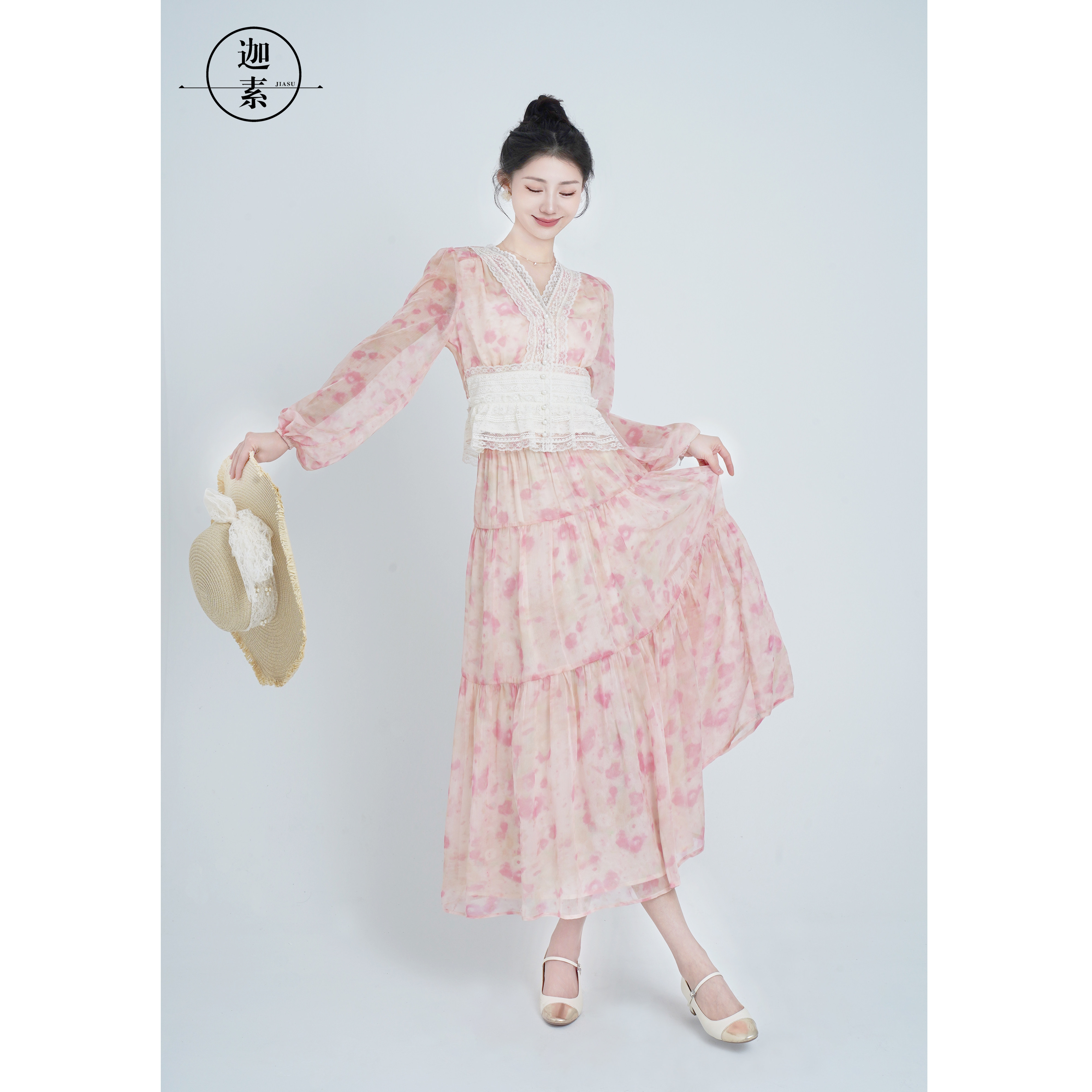 JIASU 【梦游仙境Ⅱ】2025夏季显瘦甜美仙女印花套装 S461