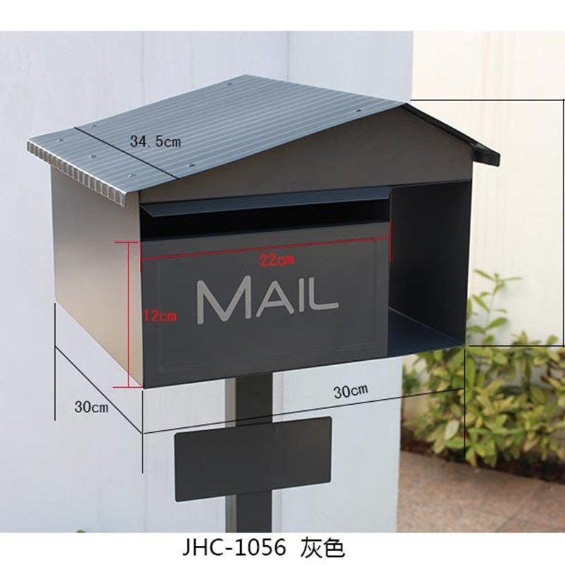 1056 澳洲立杆式邮箱 别x墅信箱 室外邮筒 花园装饰信报箱