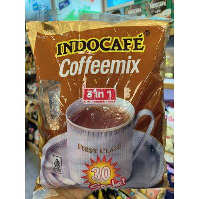 包邮印尼进口迎乐INDOCAFE原味速溶特浓三合一提神咖啡粉家用袋装