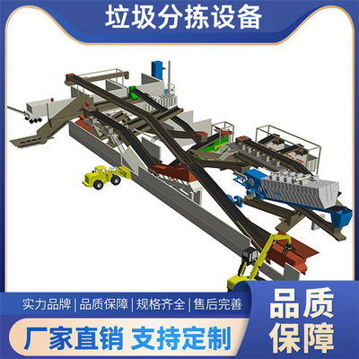 农村混合垃圾分拣机 金属垃圾筛分机 陈腐垃圾分类处理设备生产线