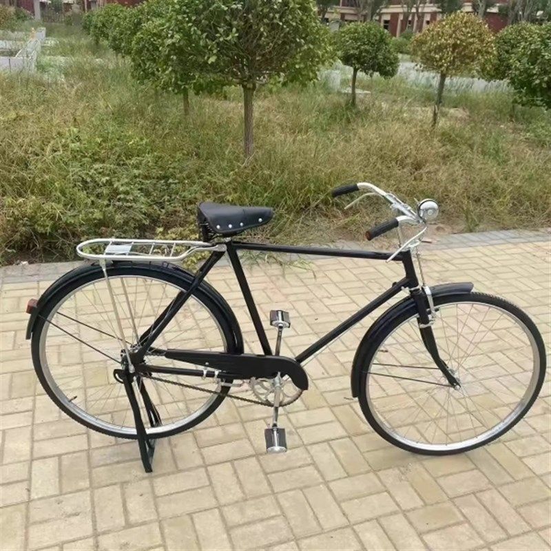 二八大杠老式自行车 28寸复古怀旧代步自N行车男女通勤老款提闸