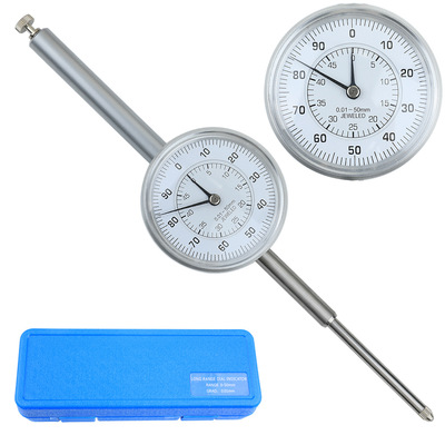JAVIER0-50mm长针百分表大量程指针式百分表加长杆热卖